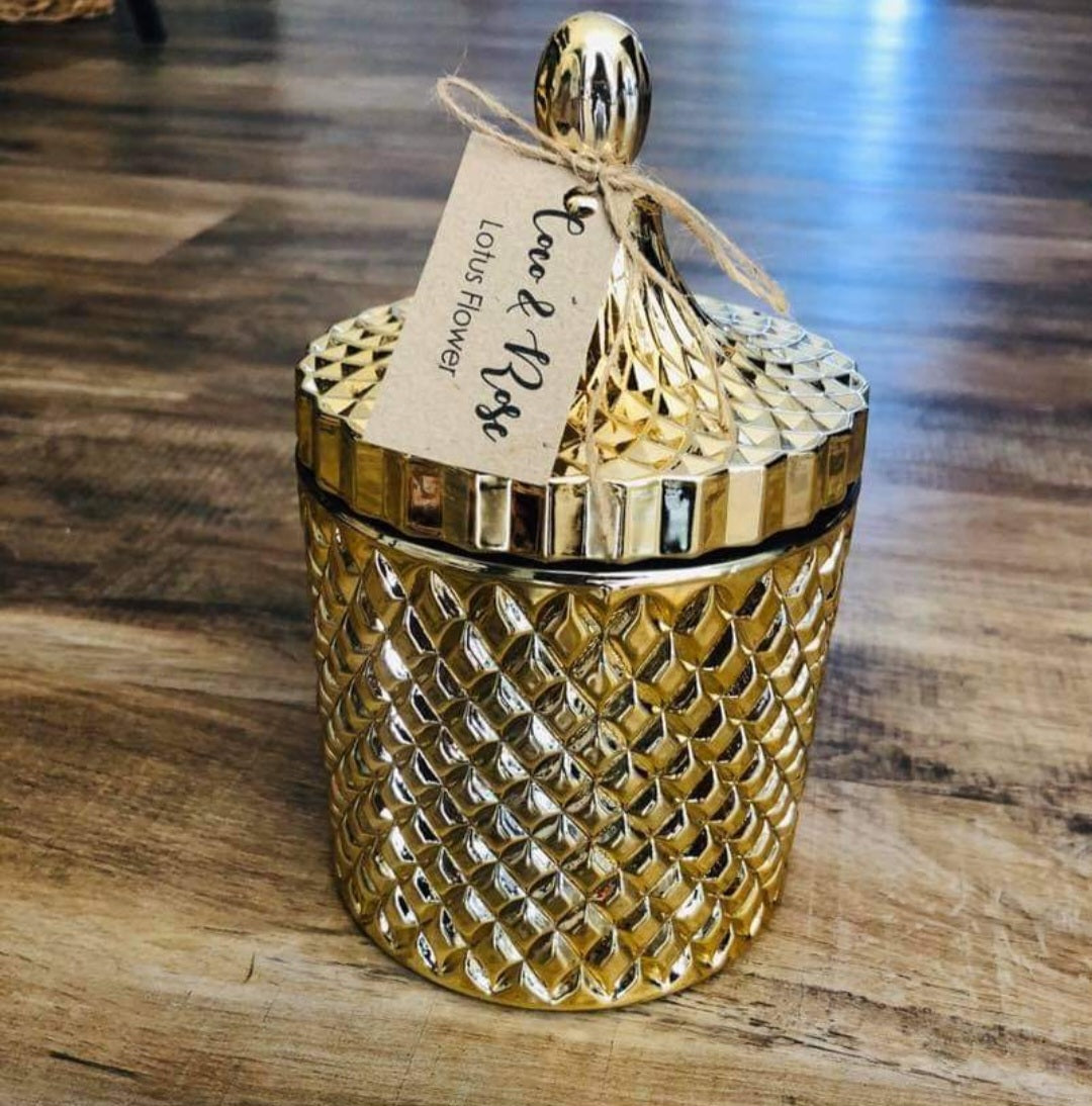 Geo Large Gold Candle – Trendy Furbabies